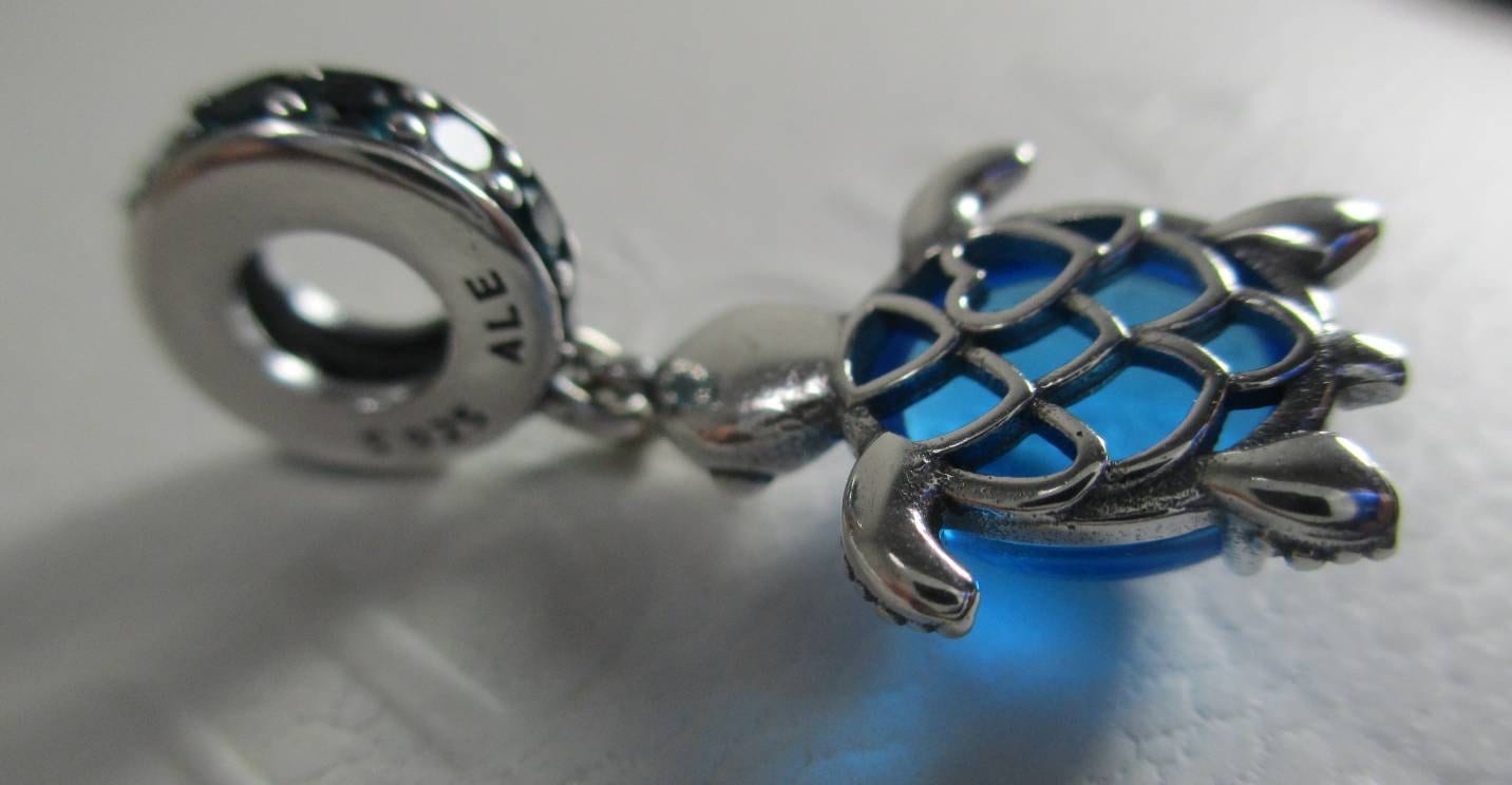 Pandora Blue Murano Glass Sea Turtle Dangle Bead Charm - Etsy