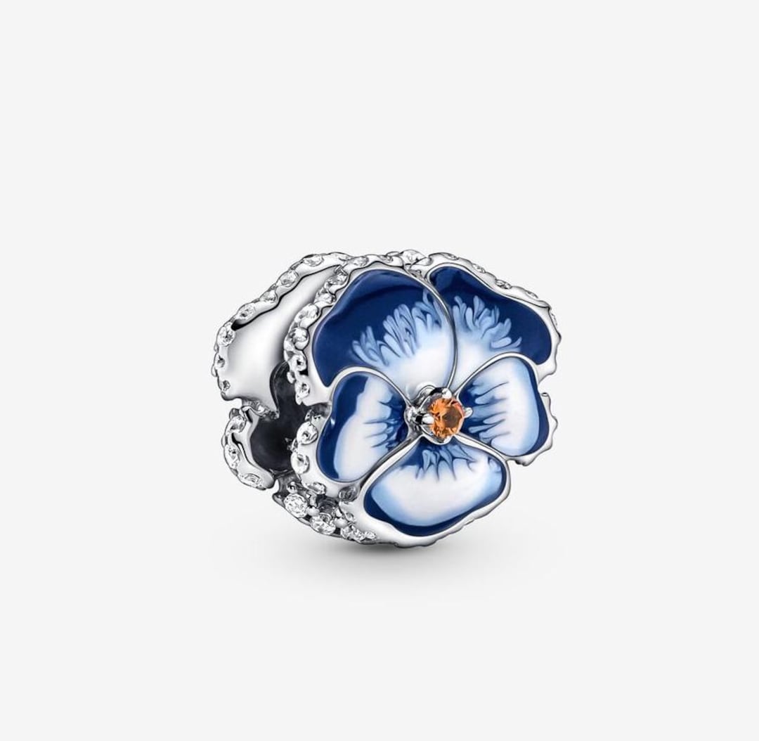 New PANDORA Charm Blue Pansy Flower Christmas Special - Etsy