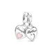 Pair of 2 Pandora Charm 925 Sterling Silver Mother & Daughter Pink ...