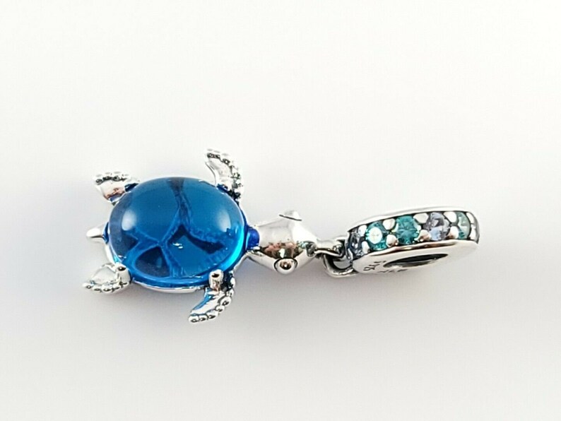Pandora Blue Murano Glass Sea Turtle Dangle Bead Charm - Etsy
