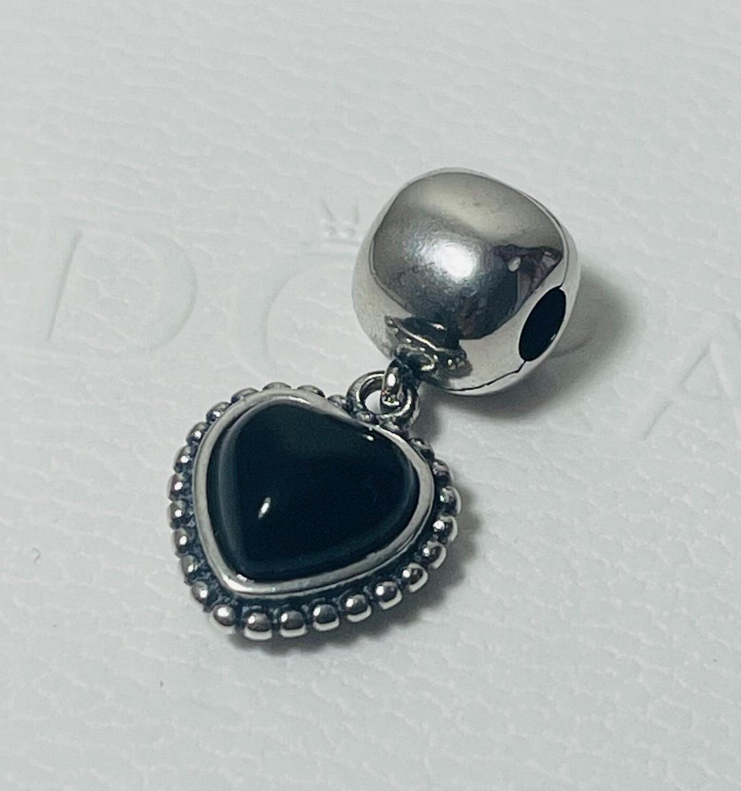 Black MI Amor ONYX Clip Pandora Charm Sterling Silver S925 ALE ...