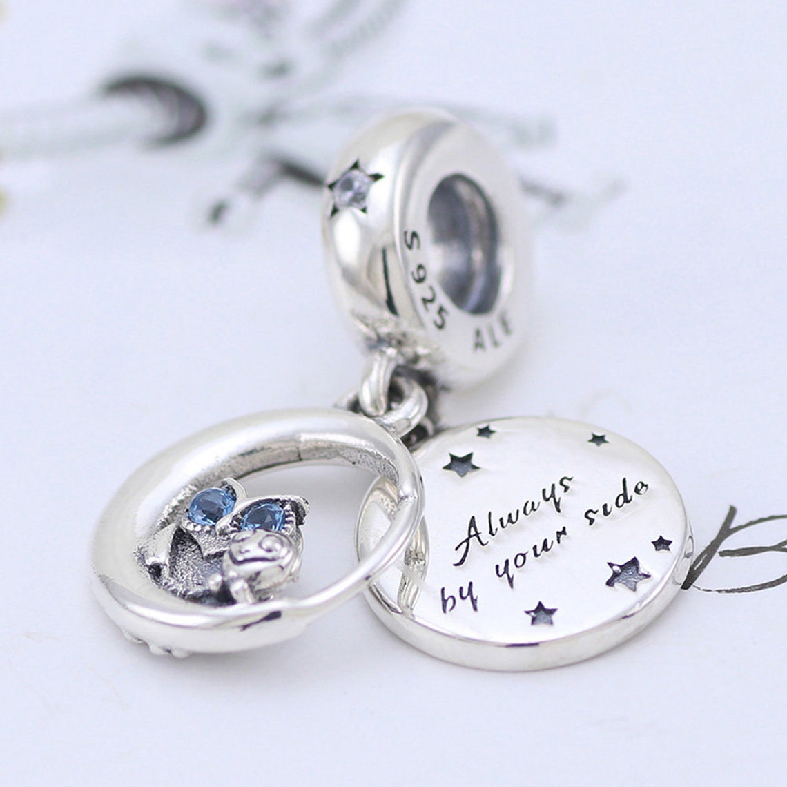 Pandora Blue Eye Owl Always by Your Side Dangle Bead Charm - Etsy