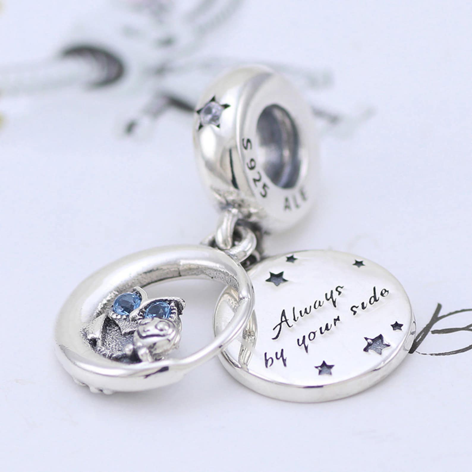 Pandora Blue Eye Owl Always by Your Side Dangle Bead Charm - Etsy