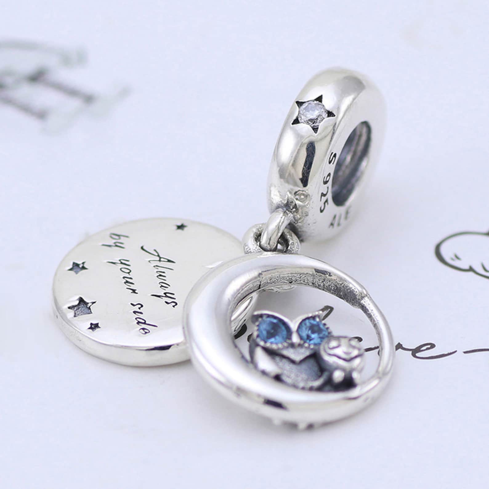 Pandora Blue Eye Owl Always by Your Side Dangle Bead Charm - Etsy