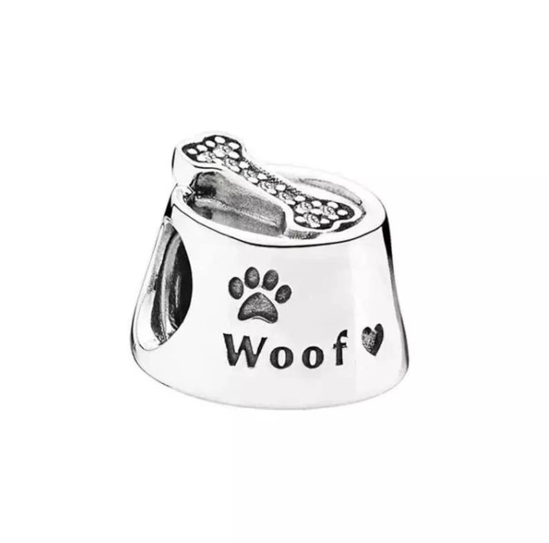 Pandora Sterling Silver Woof Dog Bowl Bone Charm Pet World Deal - Etsy