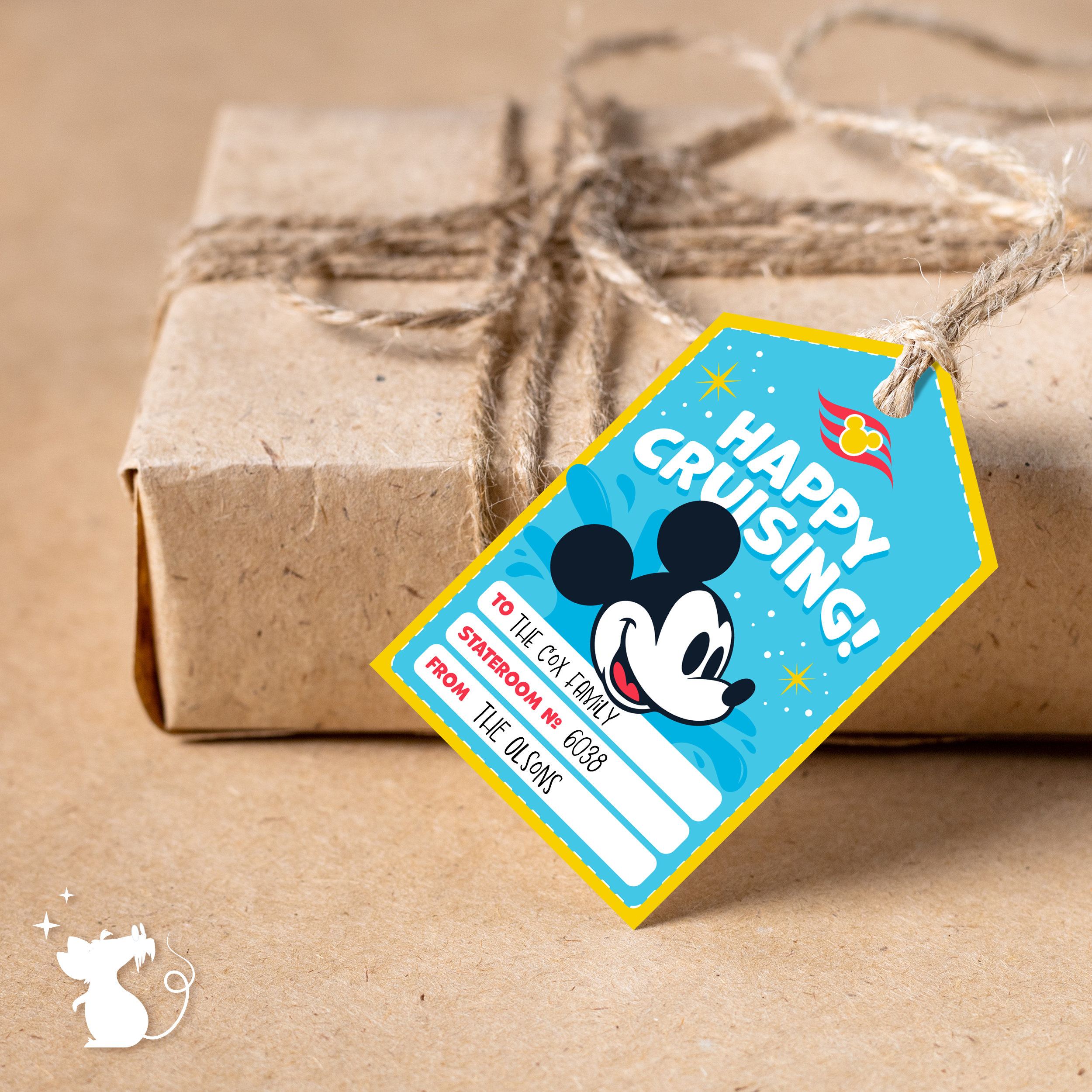 Mickey Splash Tags Cruise Fish Extender / Pixie Dust Gift Tag Digital ...