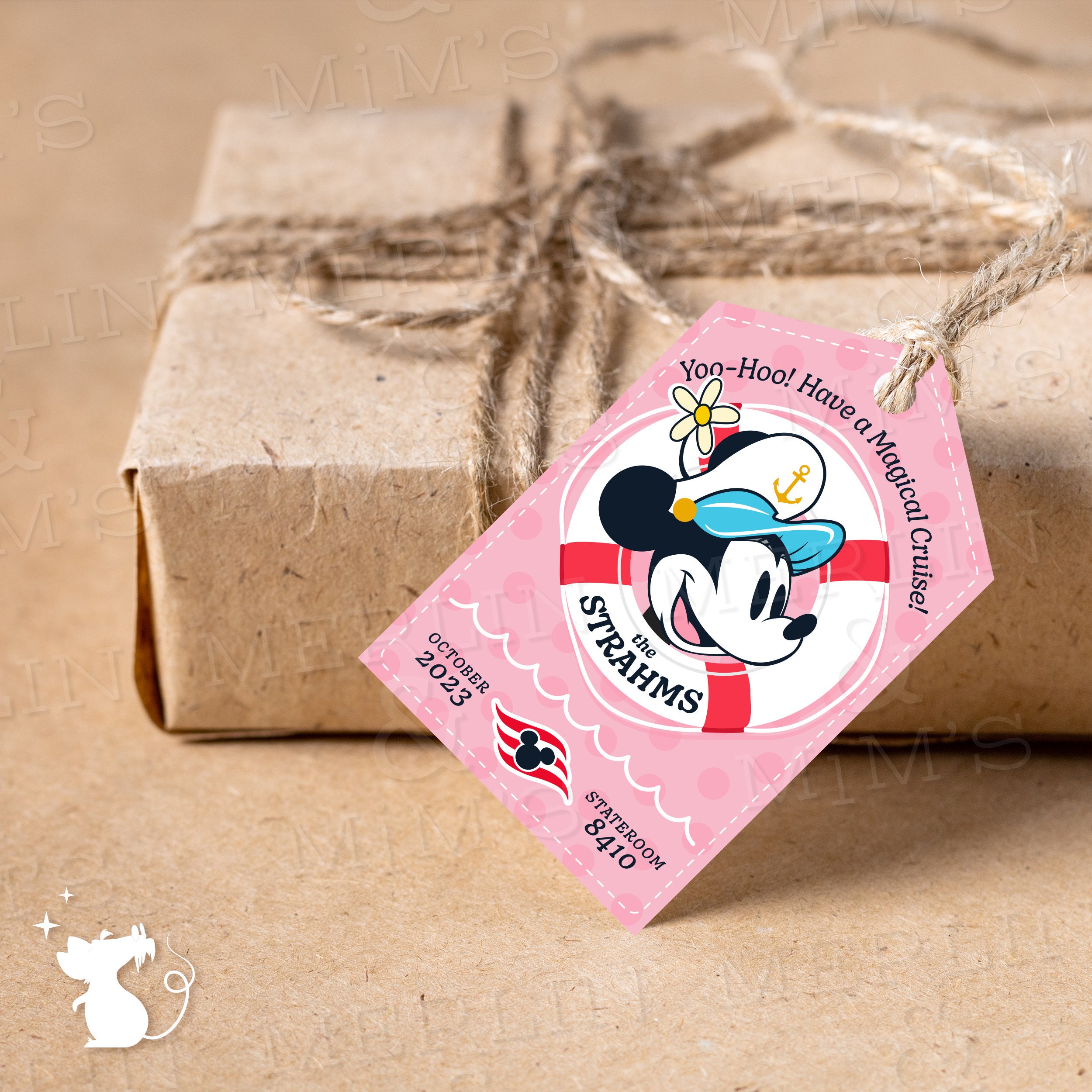 Captain Minnie yoo-hoo Cruise Fish Extender / Pixie Dust Gift Tag ...