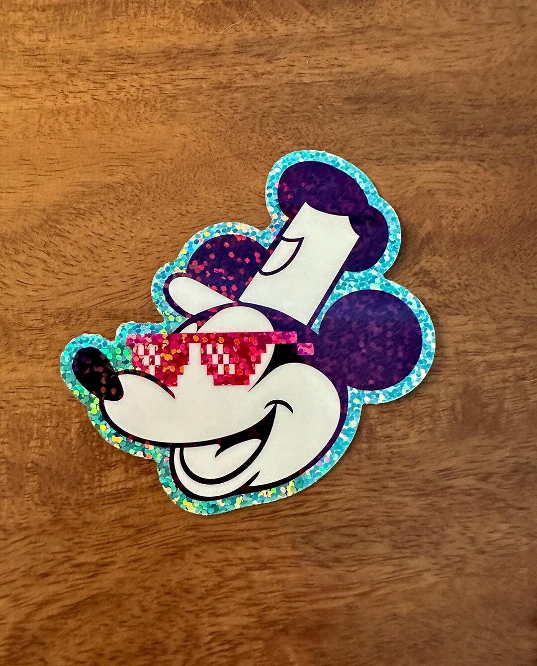 80s Steamboat Willie Glitter Sticker | Cruise Fish Extender Gifts ...