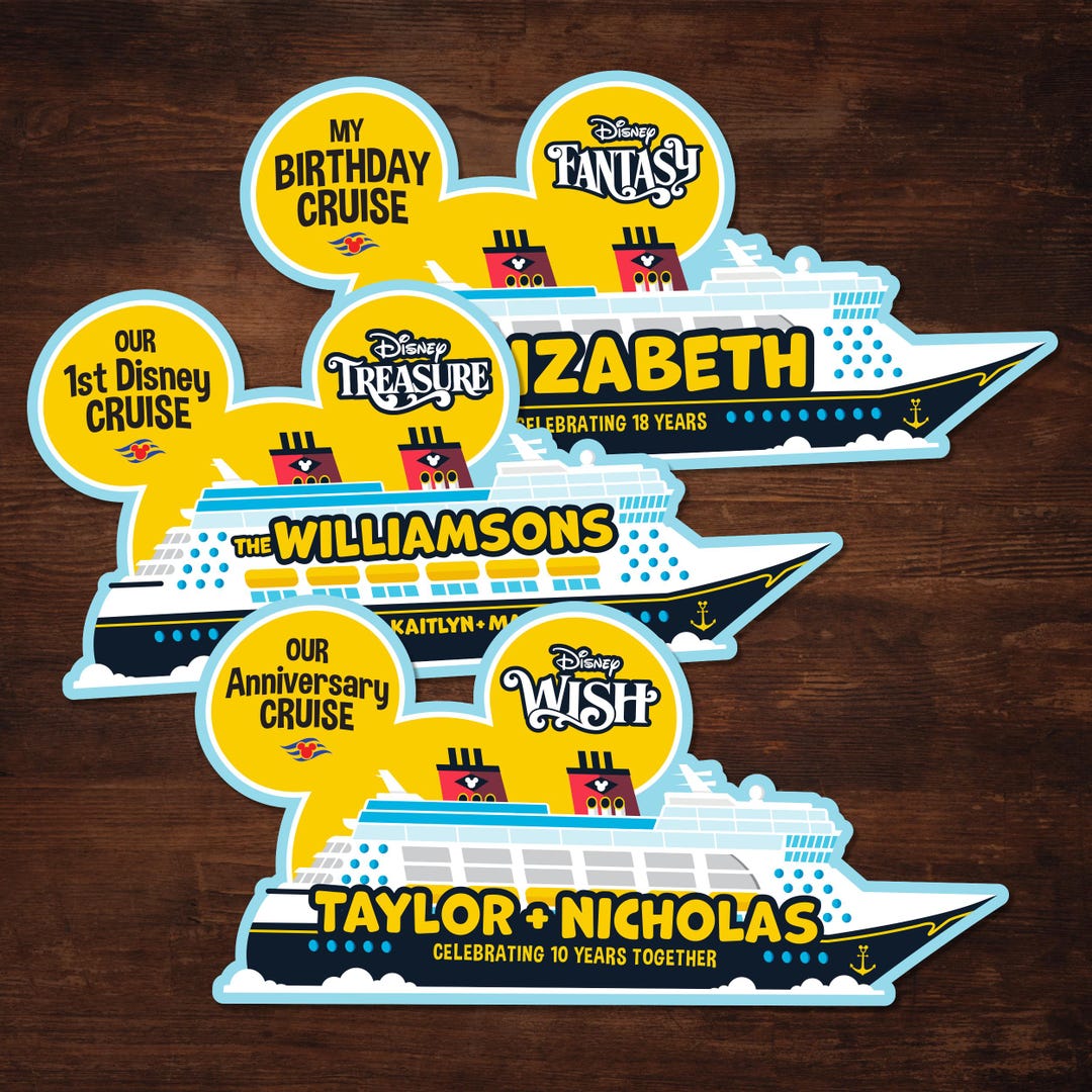 Customized Ship Milestones | Disney Cruise Magnets - Etsy