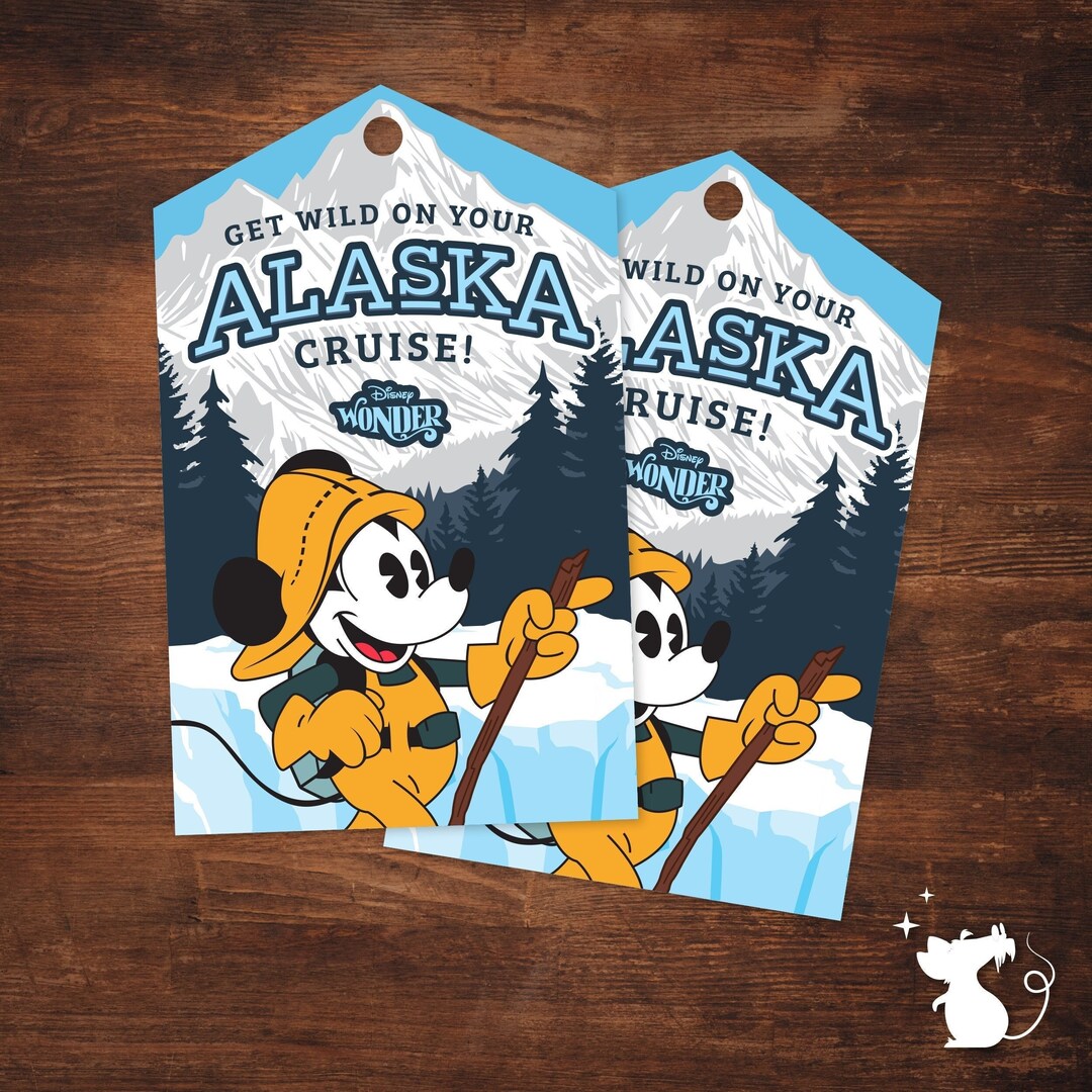 Alaska Mickey | Cruise Fish Extender / Pixie Dust Gift Tag | Digital ...