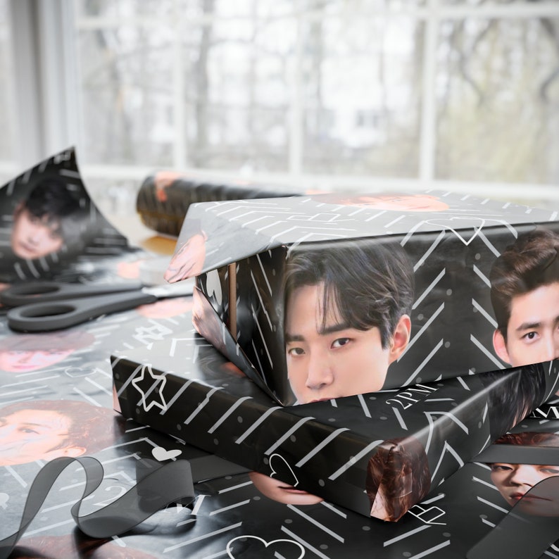 2PM Gift Wrap Paper Sheets , Xmas Gift Wrap Kpop Gift Wrapping Paper ...