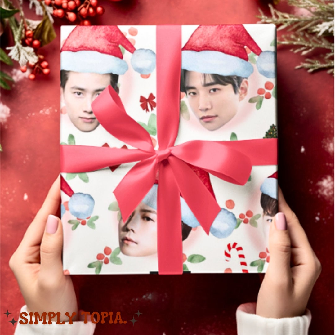 2PM Christmas Gift Wrapping Paper Sheets Xmas Gift Wrapping Paper Kpop ...