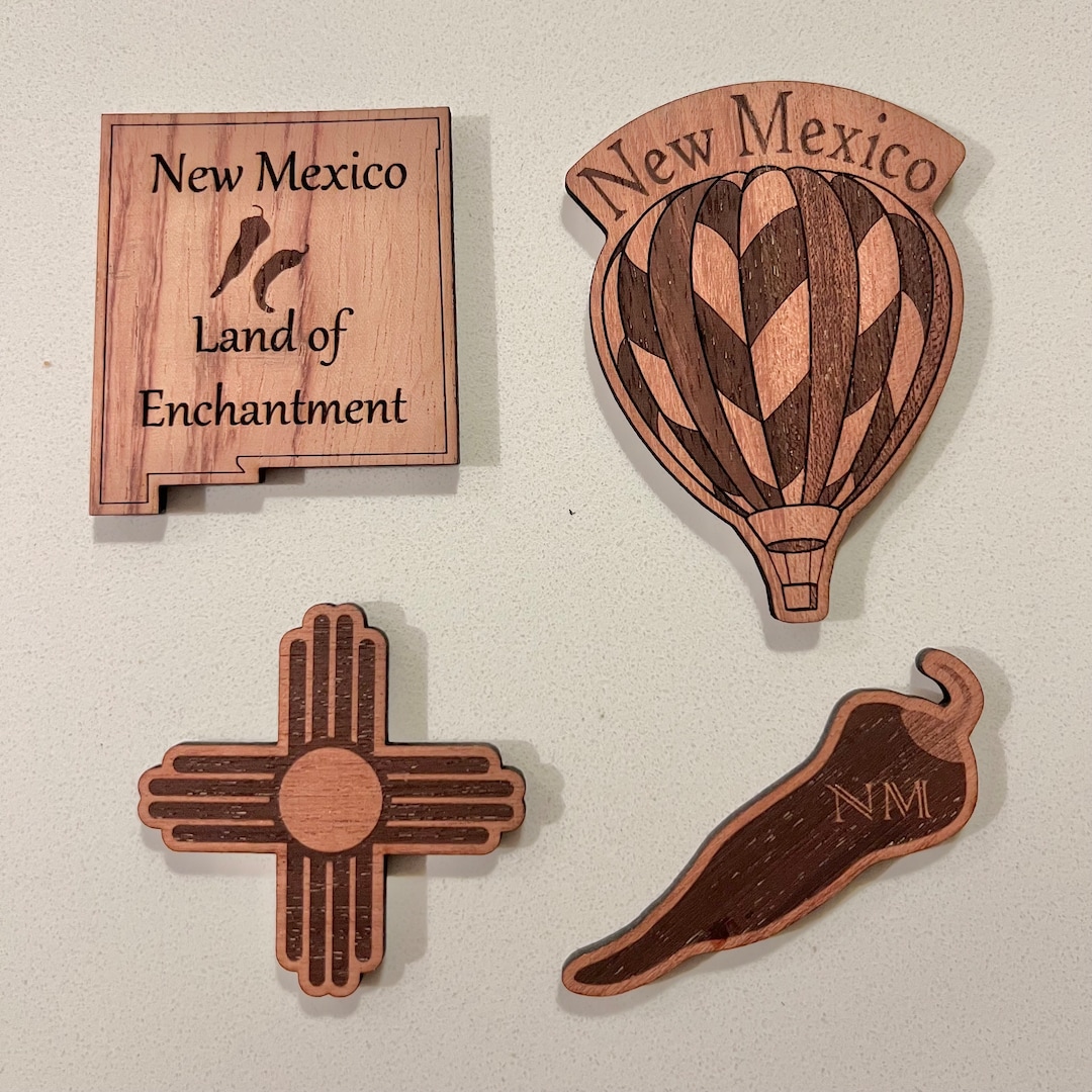 New Mexico Themed Wooden Fridge Magnets - Etsy