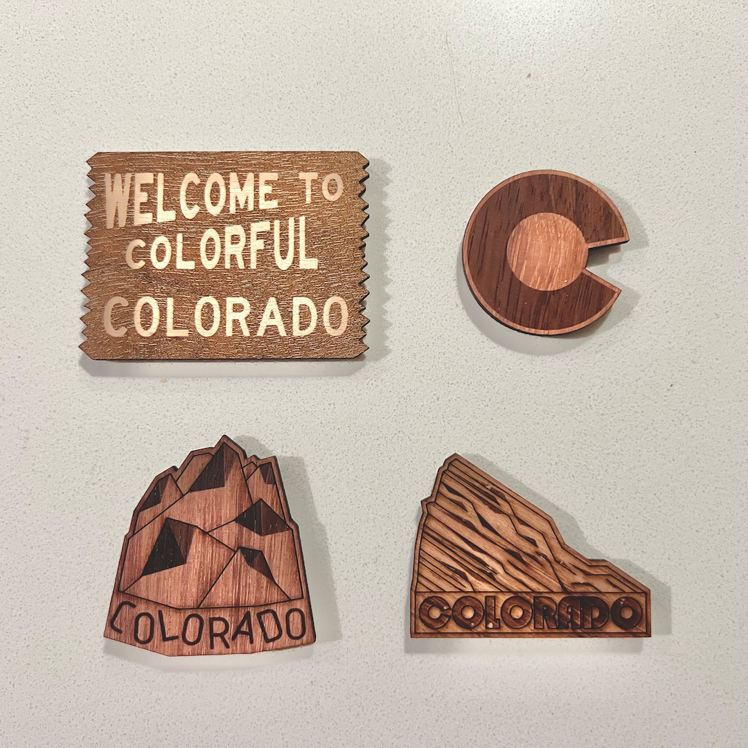 Colorado Themed Wooden Fridge Magnets - Etsy