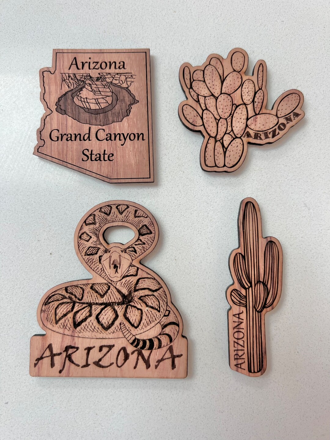Arizona Themed Wooden Fridge Magnets - Etsy