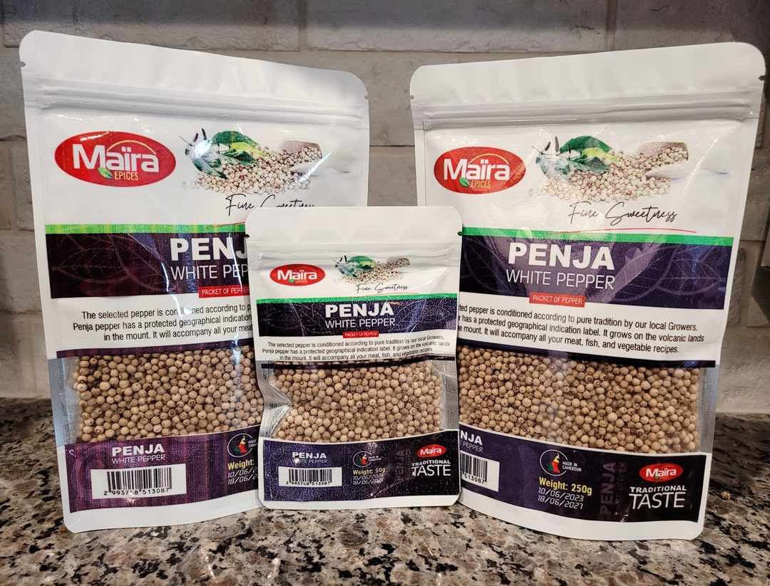 Penja Organic White Pepper (poivre Blanc De Penja) 50g-100g-250g - Etsy