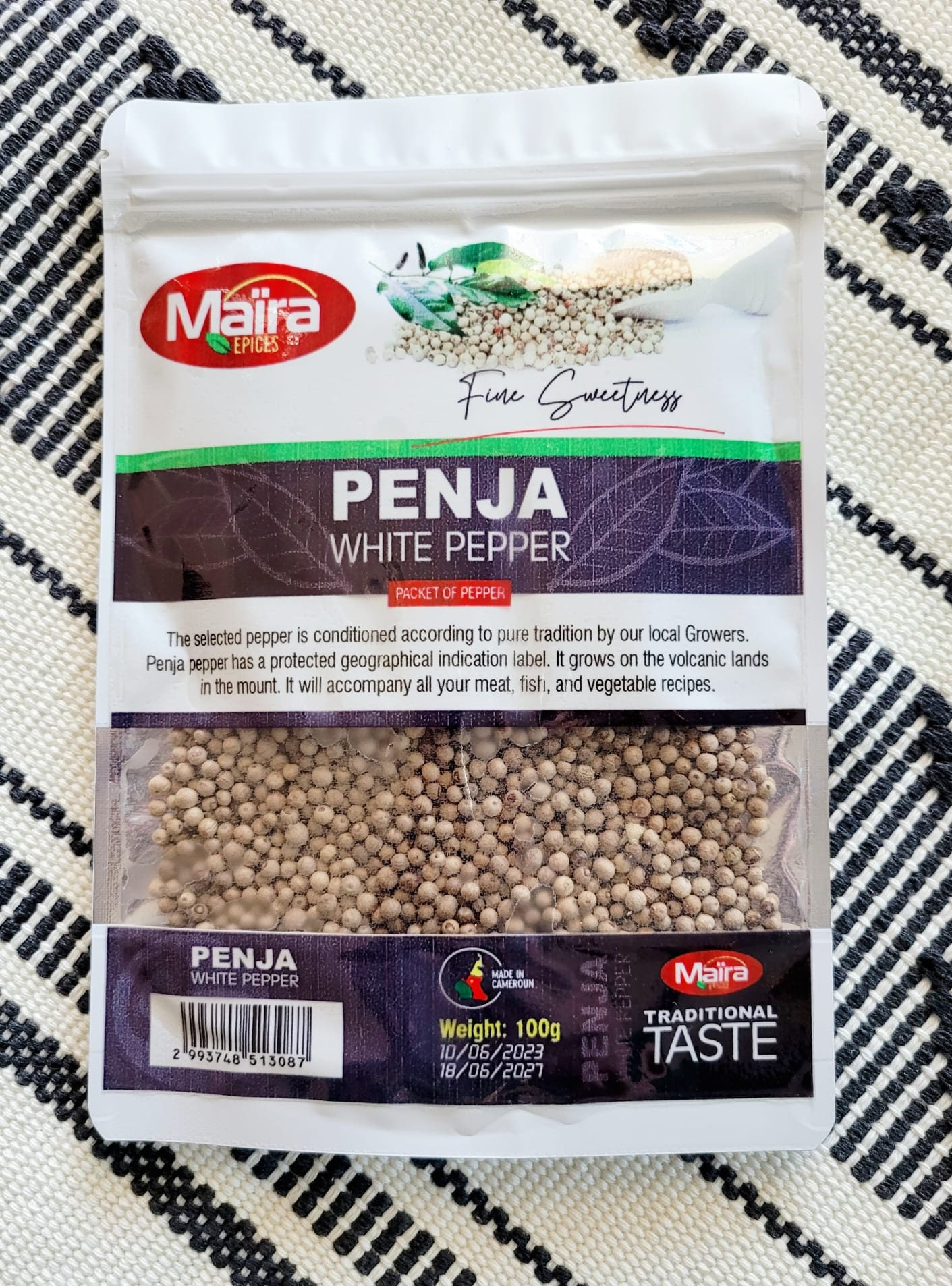Penja Organic White Pepper (poivre Blanc De Penja) 50g-100g-250g - Etsy