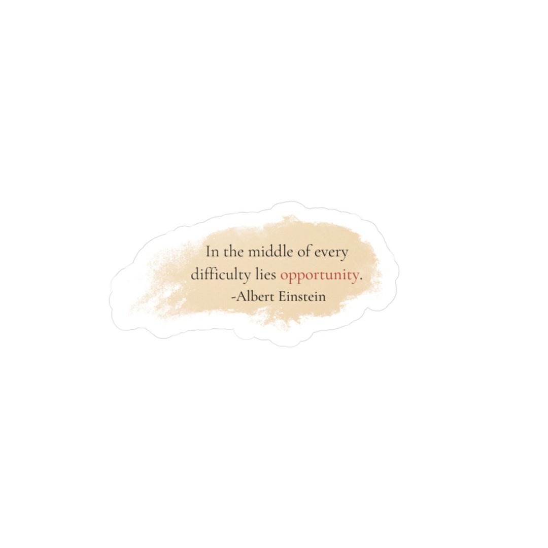 Albert Einstein Inspirational Quote Vinyl Sticker Water - Etsy