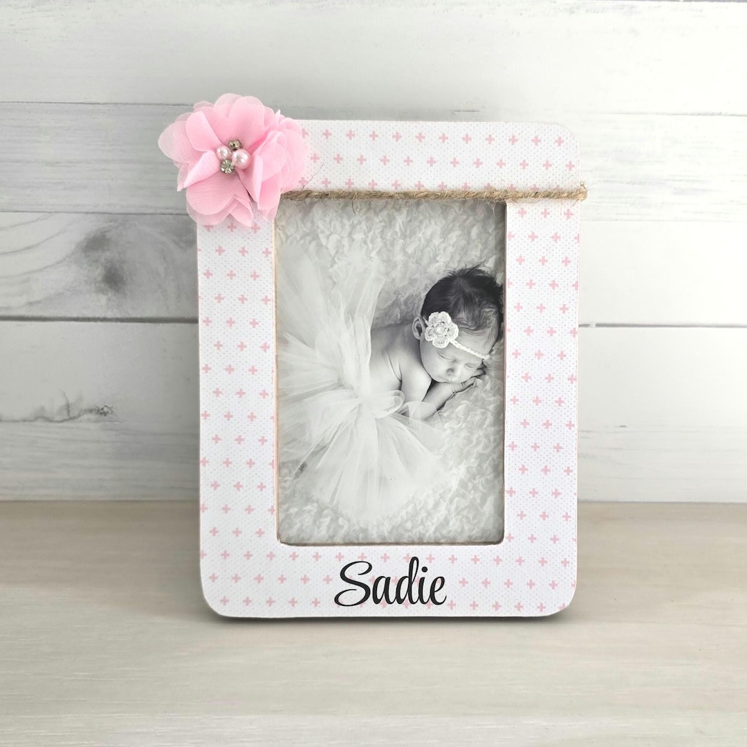Personalized New Baby Picture Frame, Custom Baby Girl Picture Frame ...