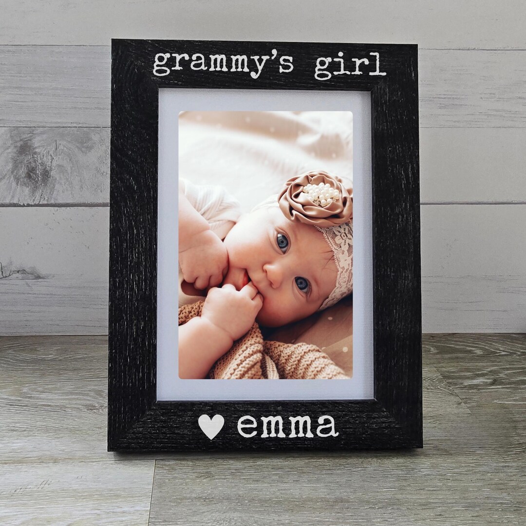 Grammy's Girl Picture Frame, New Grammy Gift, Personalized Photo Frame ...