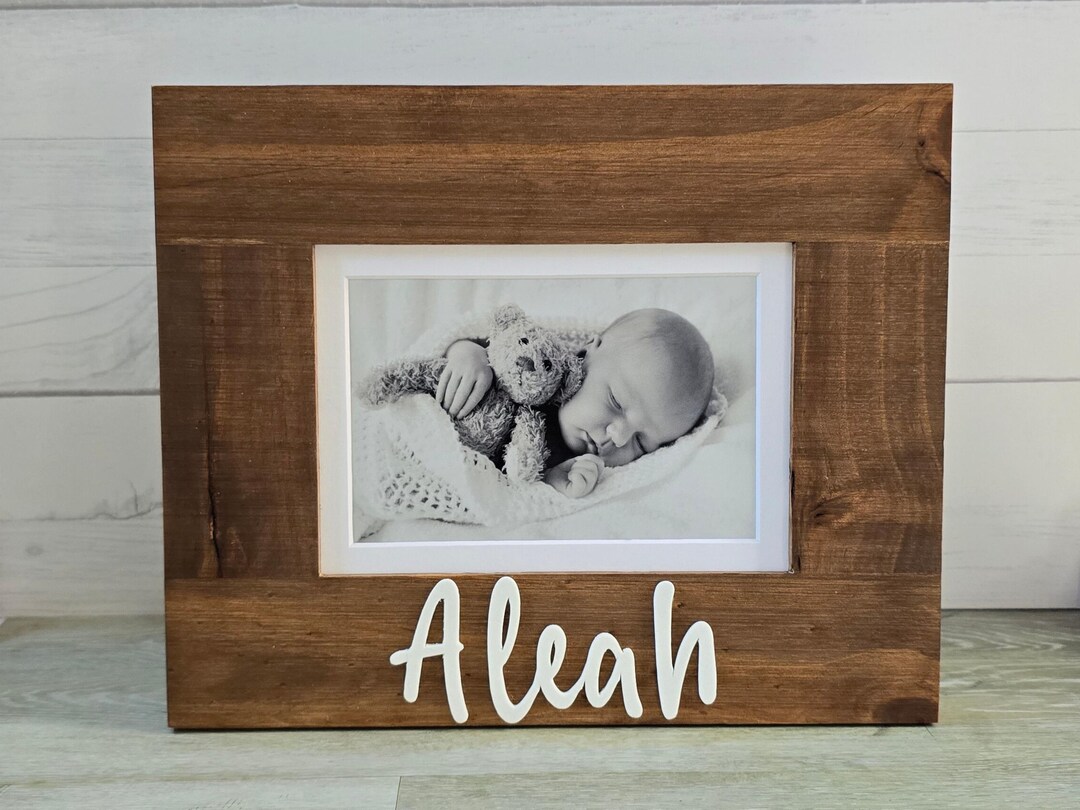 Baby Frame Gift, Personalized Baby Picture Frame, 3-D Wooden Picture ...