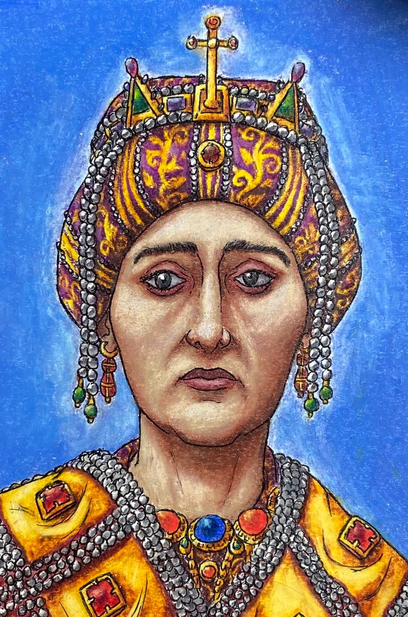 Irene of Athens portrait Miniature - Etsy