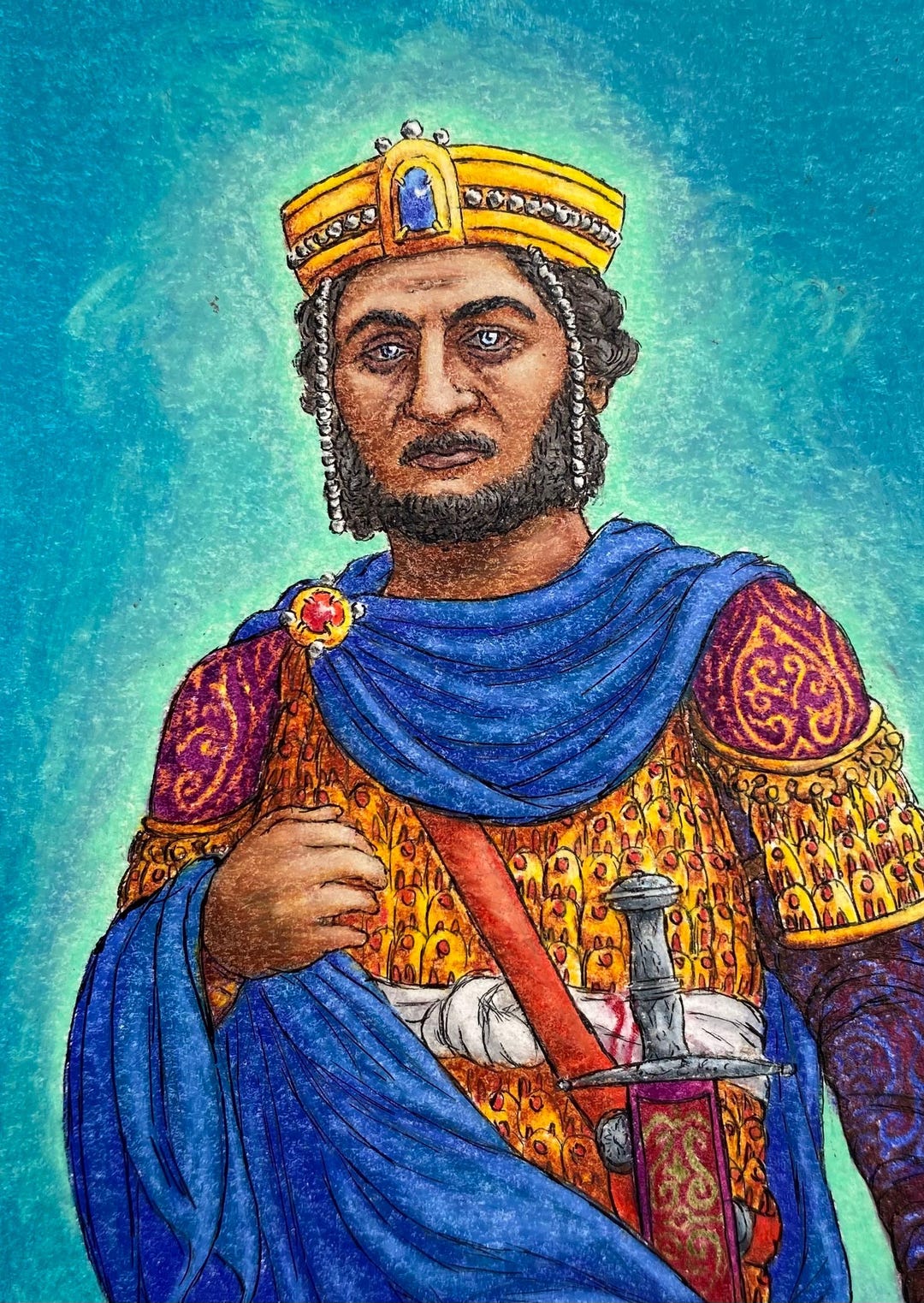 Basil II, Byzantine Emperor (portrait Miniature) - Etsy