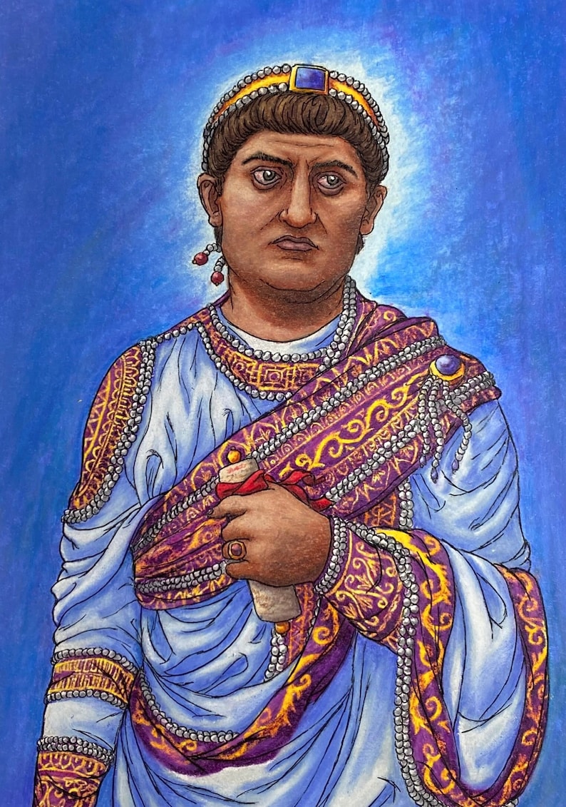 Valentinian the Great, Roman Emperor portrait Miniature - Etsy