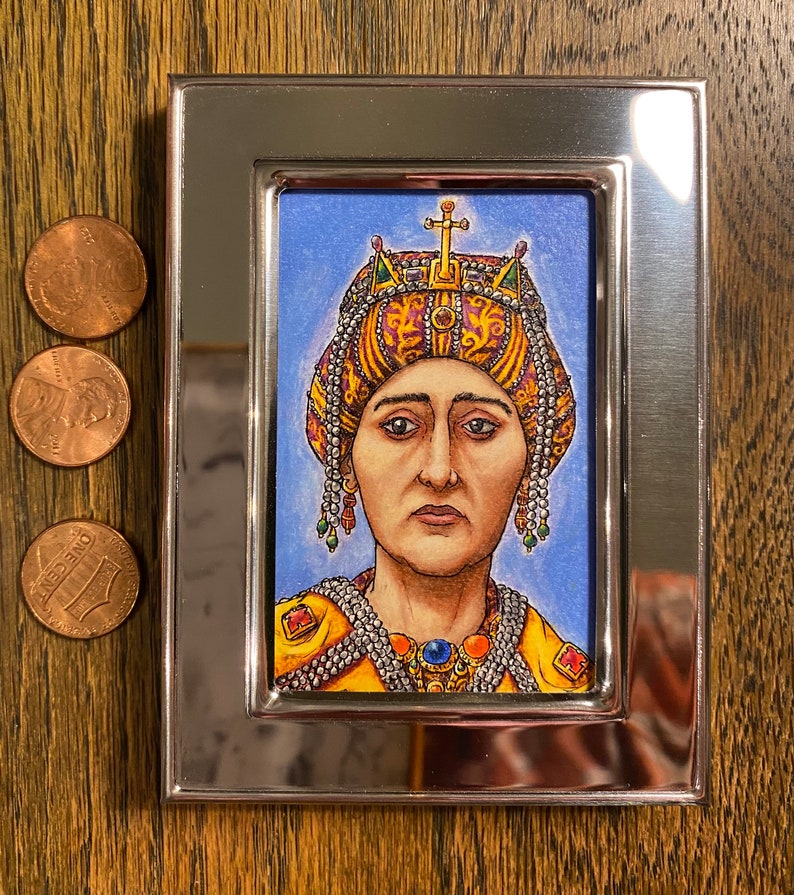Irene of Athens portrait Miniature - Etsy