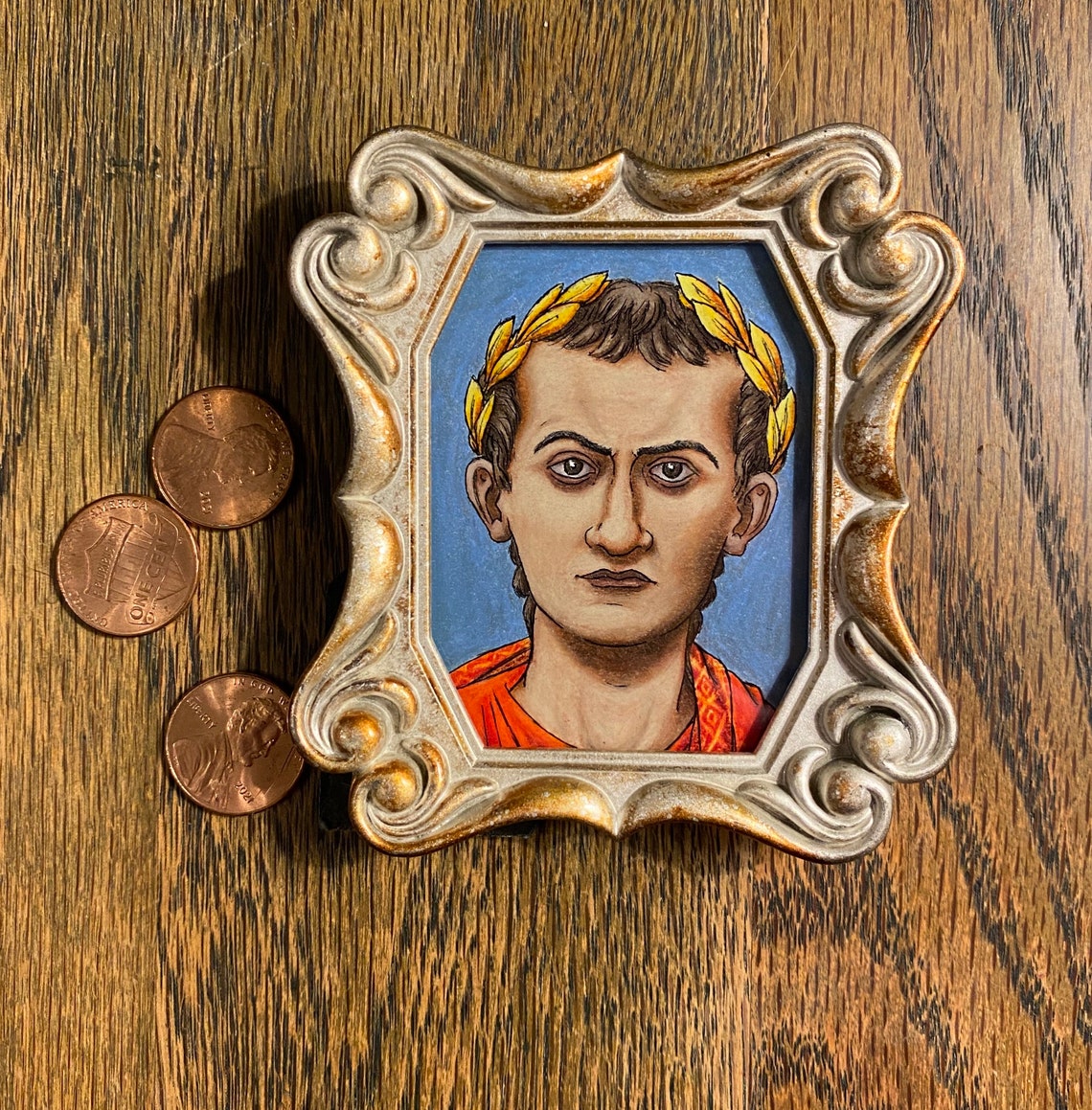 Caligula in Red portrait Miniature - Etsy