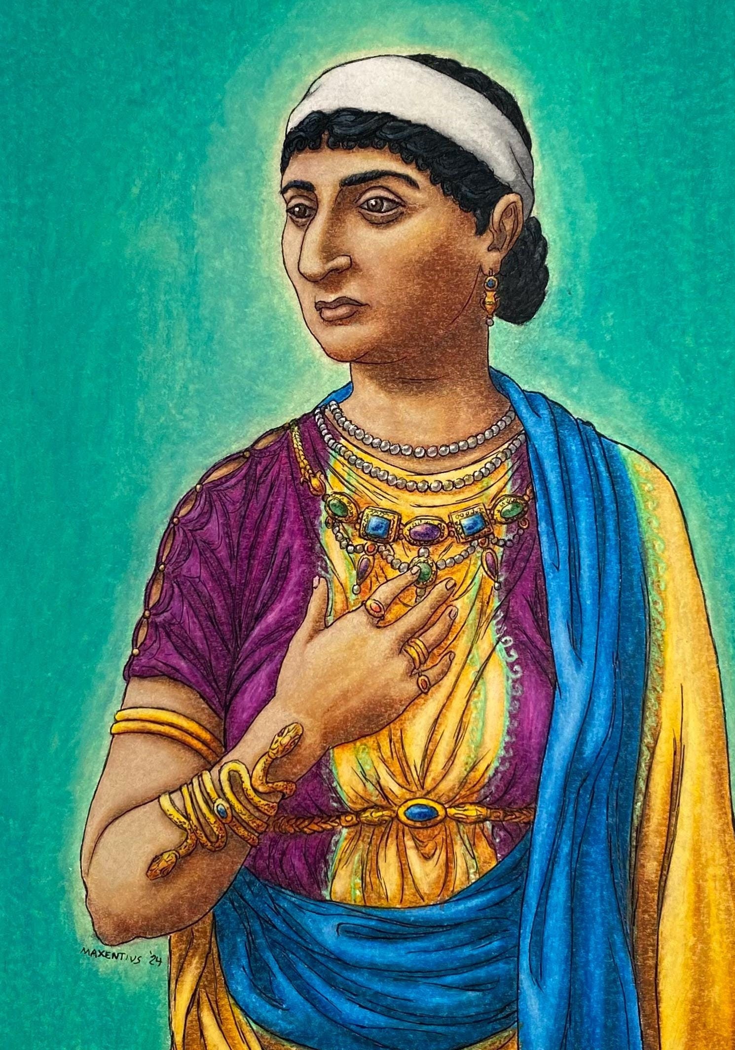 Cleopatra, Queen of Egypt (portrait Miniature) - Etsy
