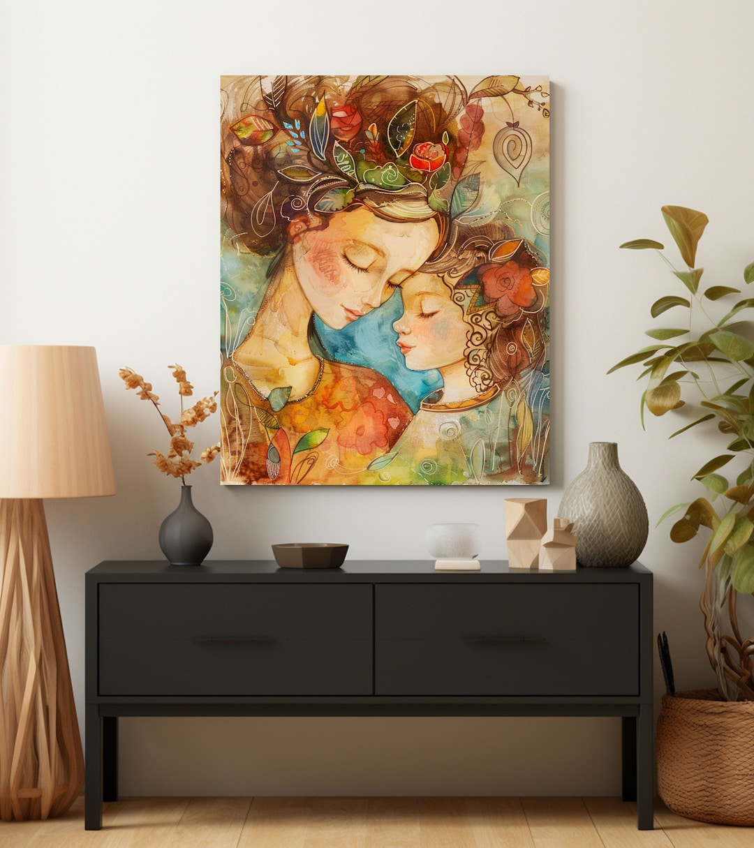 Mothers Day Canvas Art Gift, Mothers Day Canvas Art, Whimsical ...