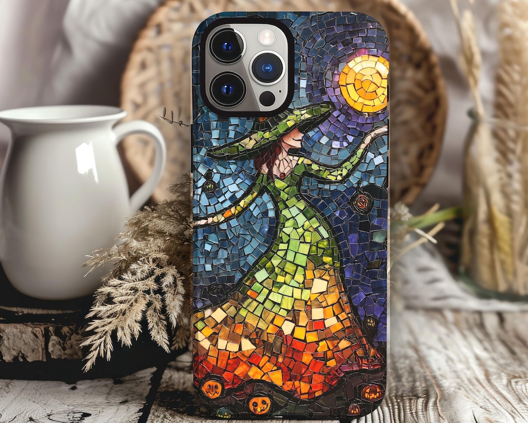 Halloween Witch Mosaic Phone Case for Iphone, Samsung, Google Pixel ...