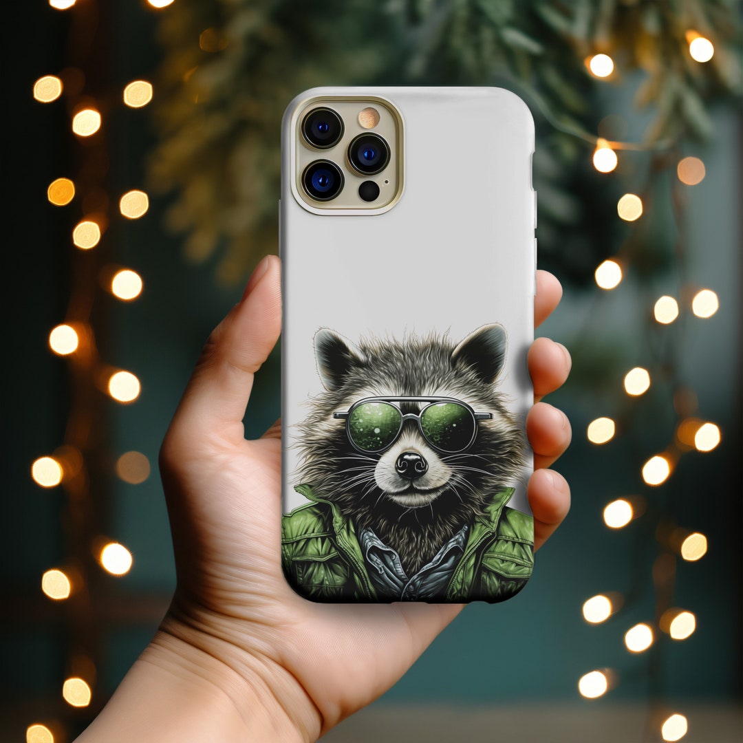 Hipster Racoon Phone Case Tough Phone Case for iPhone - Etsy