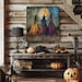 Three Whimsical Witches Halloween Canvas Wall Art, Witchy Decor ...