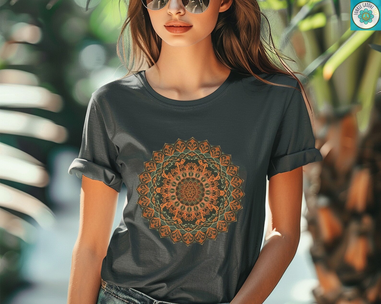 Boho Hippie Mandala Tshirt Bella and Canvas 3001, Zen T-shirt, Free ...