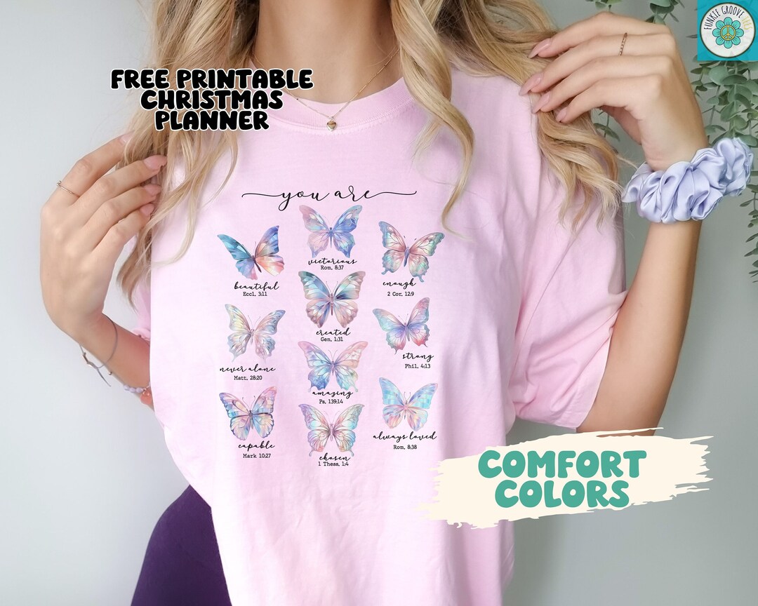 Butterfly Bible Verse Shirt Luna Moth Shirt for Moth - Etsy