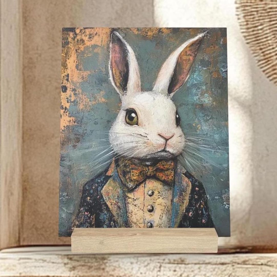Whimsical Victorian Bunny Art, Funny Vintage Rabbit Print, Whimsical ...