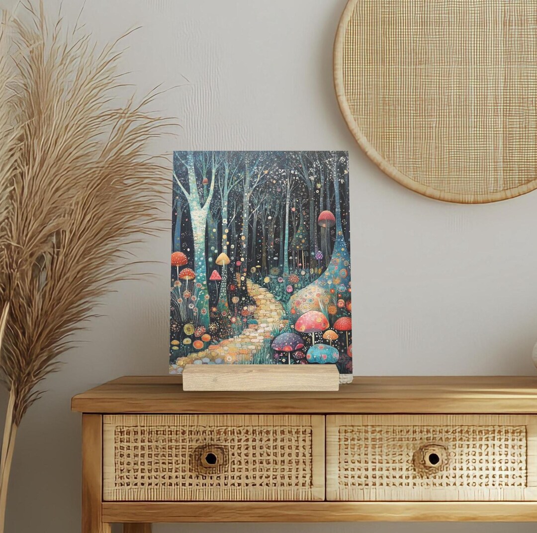 Whimsical Forest Gallery Board With Stand Art, Whimsical Forest Art ...