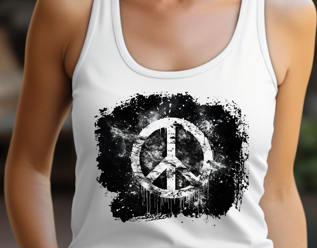 Peace Sign Tank Top, Peace Sign Shirt, Hippie Tank Top, Bohemian ...