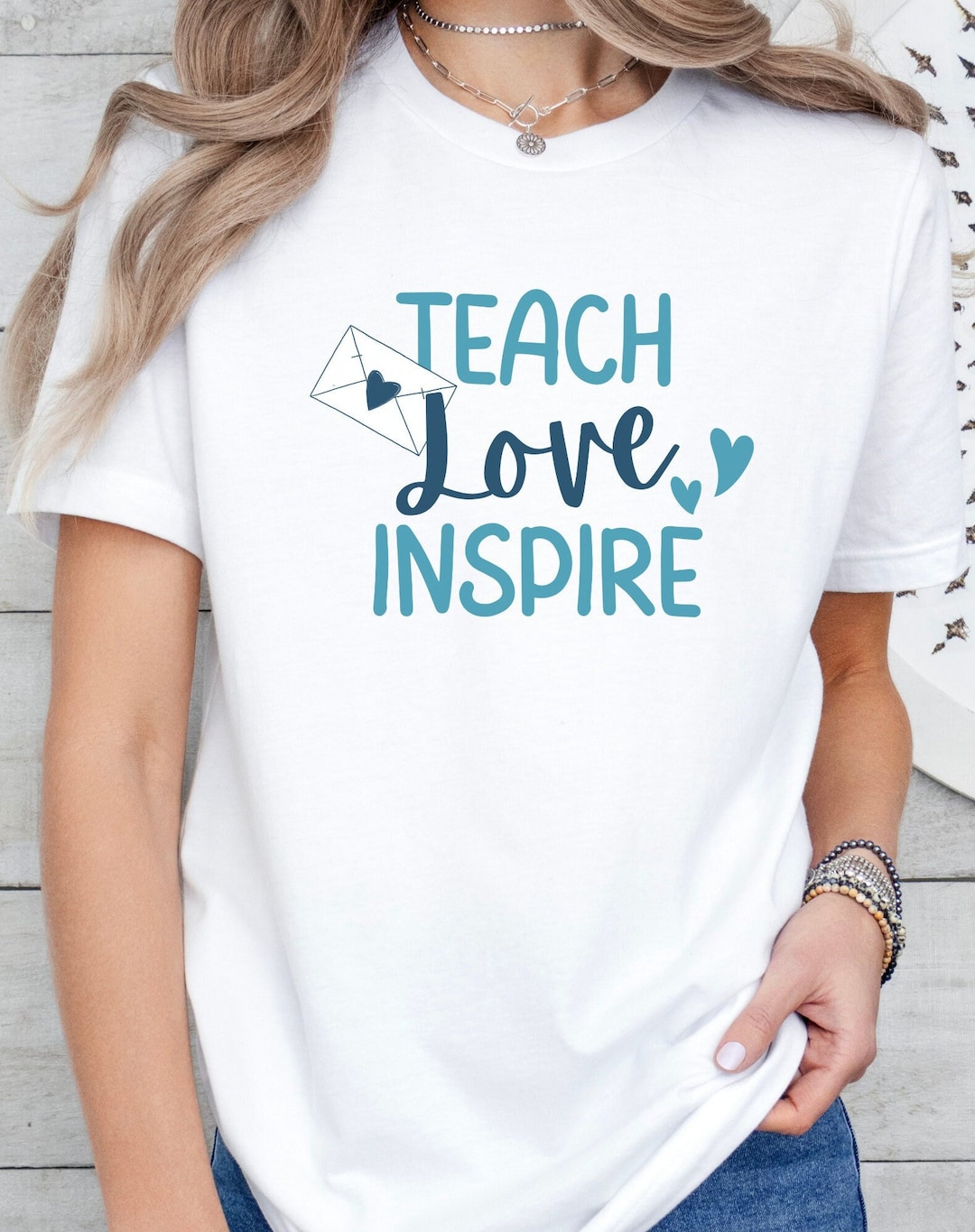 Teach Love Inspire T-shirt: Soft Cotton Teacher Life Shirt - Etsy