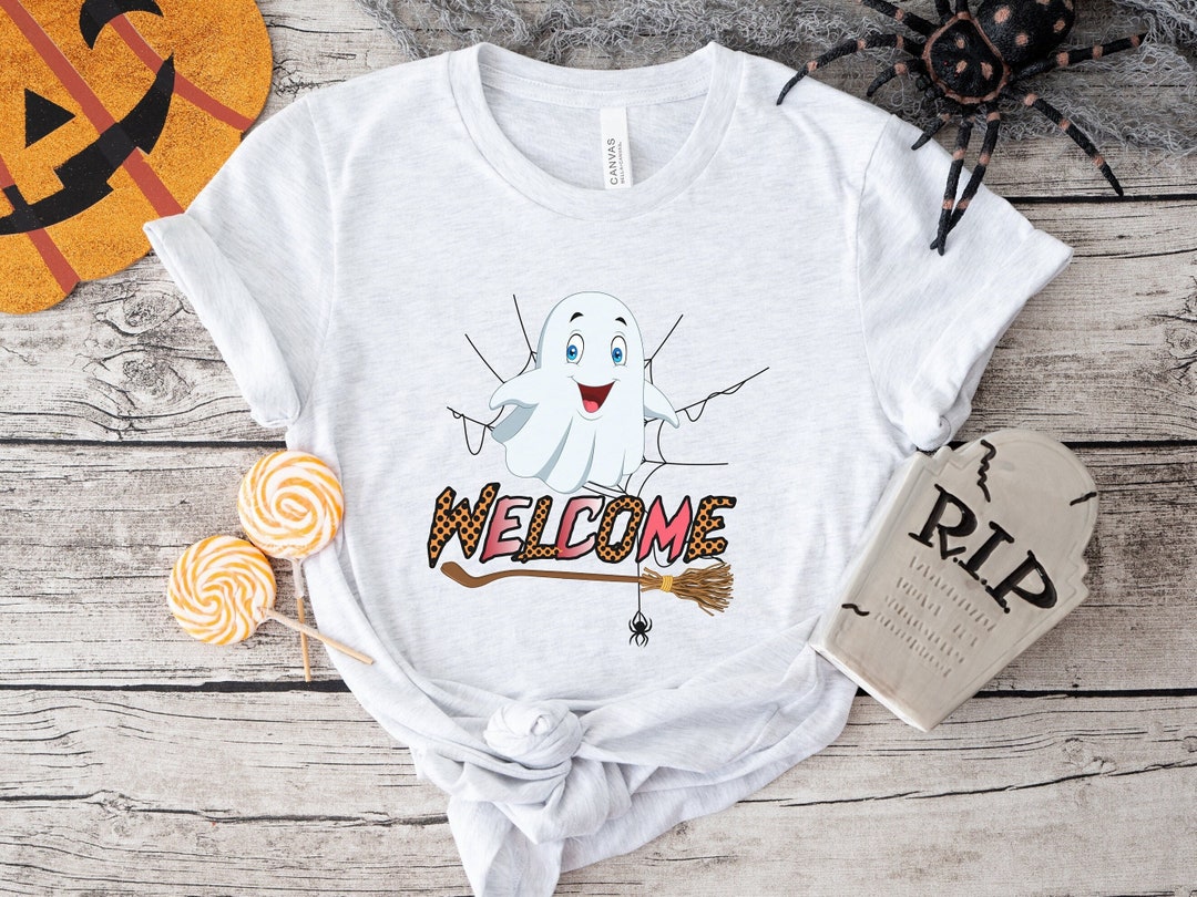 Cute Halloween Shirt for Women, Welcome Halloween T-shirt, Halloween ...
