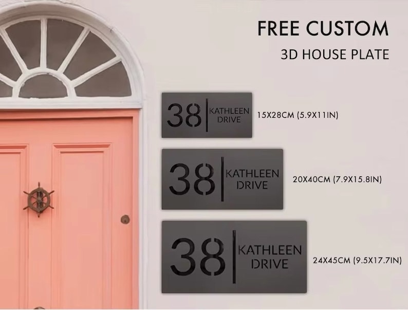 Custom House Number Sign, Personalized Address Sign With Street Name ...