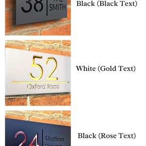 Personalized Modern Acrylic House Number Sign, Custom Street Address ...