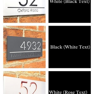 Personalized Modern Acrylic House Number Sign, Custom Street Address ...
