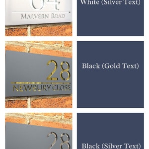 Personalized Modern Acrylic House Number Sign, Custom Street Address ...