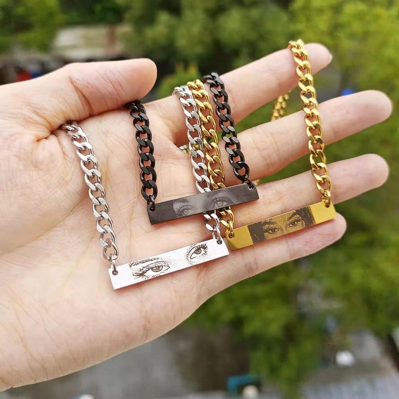 Eyes Picture Necklace - Etsy