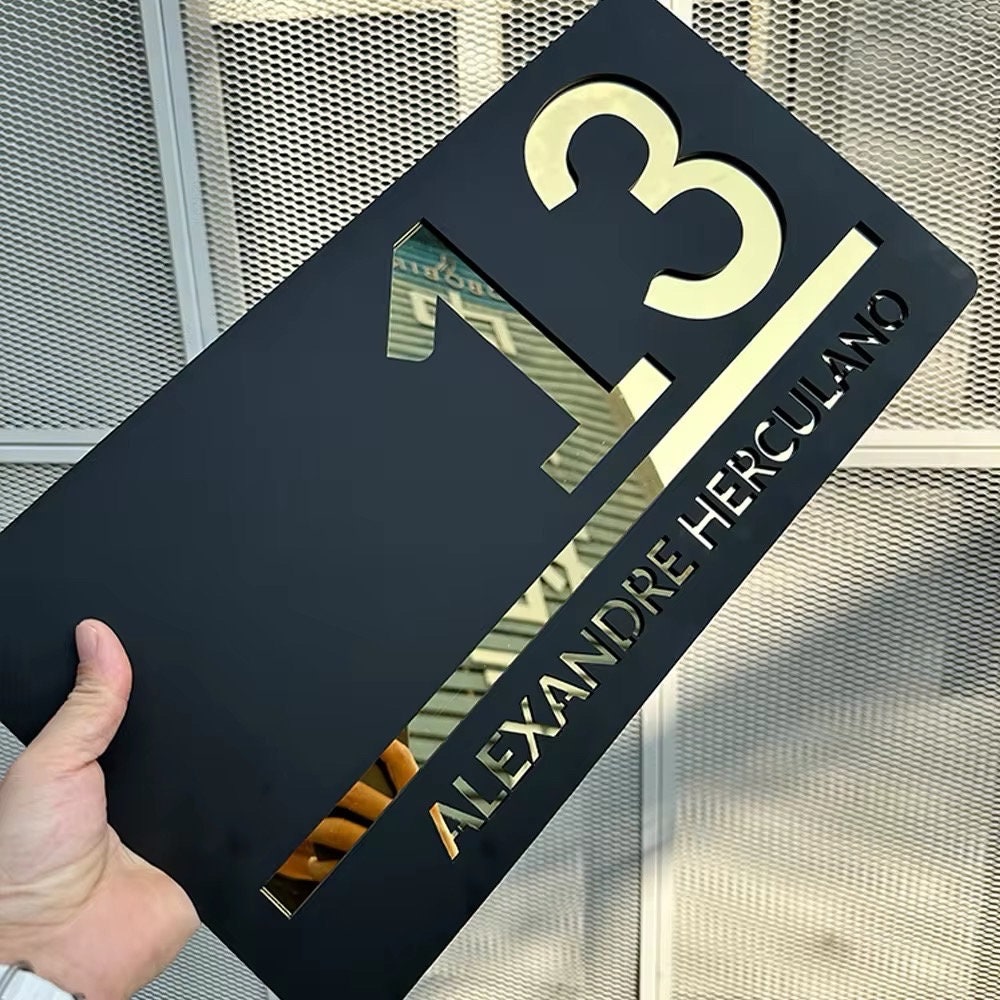 Custom House Number Sign, Personalized Address Sign With Street Name ...