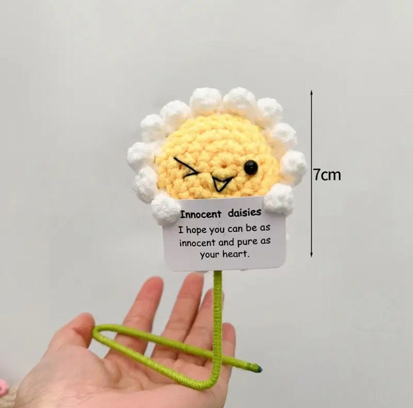 Custom Positive Crochet Toys, Cute Cheer up Plushies, Small Office ...