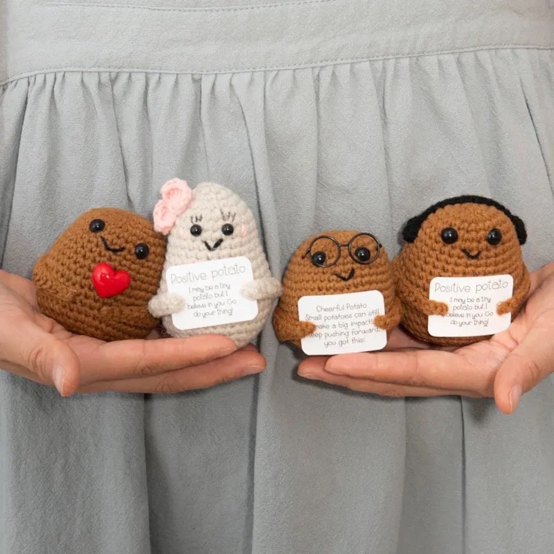 Positive Crochet Toys, Cute Cheer up Plushies, Small Office Gifts ...
